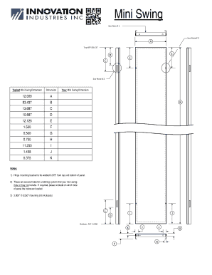 Fillable Online Mini Swing Survey Sheet - Innovation Industries Fax ...