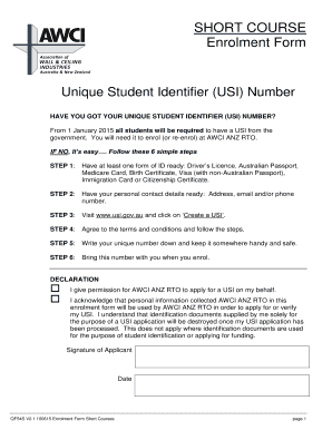 Fillable Online SHORT COURSE Enrolment Form - CHALKPORT - Home Fax ...