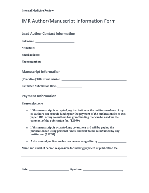 Fillable Online internalmedicinereview IMR Manuscript Submission ...
