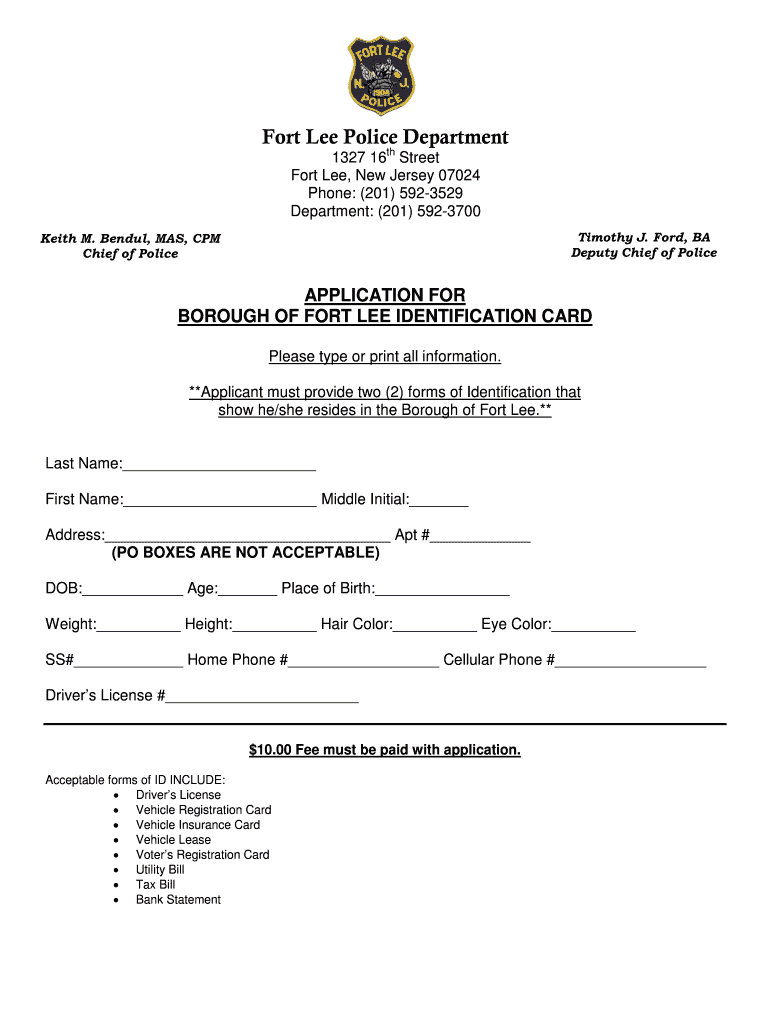 Fillable Online fortleepd Preview - Fort Lee Police Department, Fort ...