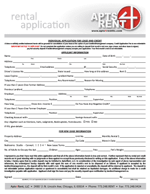 Fillable Online A4R Application NEW2 - Apts 4 Rent Fax Email Print ...