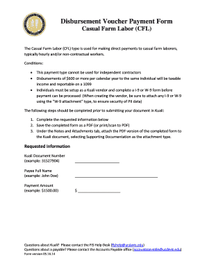 Fillable Online Casual Farm Labor Payment Form - Accounting amp ...