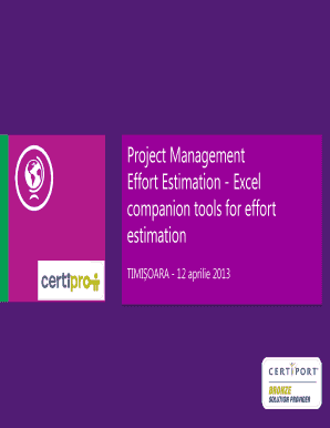 Fillable Online Effort Estimation - Excel Fax Email Print - pdfFiller