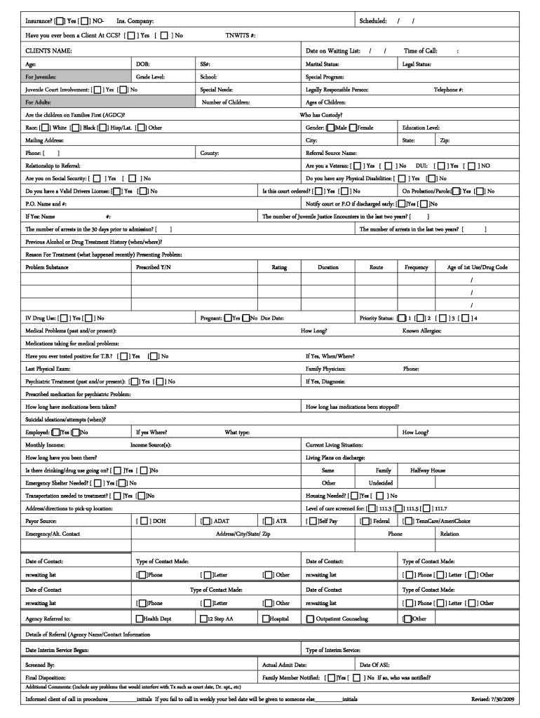 Fillable Online Insurance Yes NO- Insurance Yes NO Fax Email Print ...