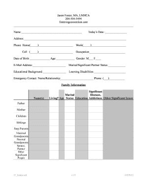 Fillable Online 206-504-3494 Date of Birth Age Gender M F Fax Email Print - pdfFiller