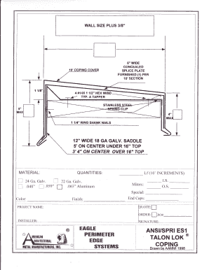 Fillable Online American Architectural Metal Manufacturers Inc ANSI ...