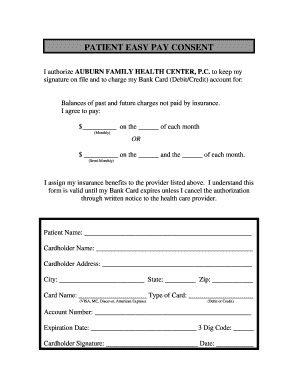 Fillable Online Easy Pay Consentdoc Fax Email Print - pdfFiller