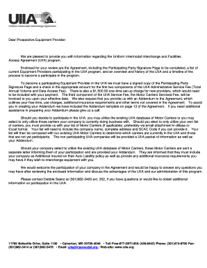 Fillable Online drivers uiia Intermodal Interchange Facilities Access ...