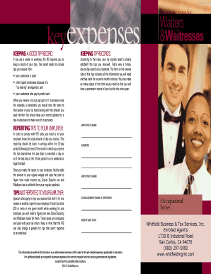 Fillable Online KEEPING A GOOD TIP RECORD: Fax Email Print - pdfFiller