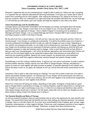 Fillable Online INFORMED CONSENT amp CLIENT RIGHTS - Thrive Counseling ...