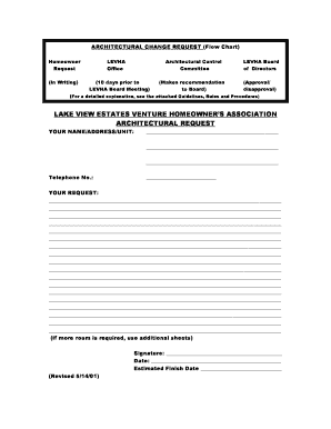 Fillable Online ARCHITECTURAL CHANGE REQUEST (Flow Chart) Fax Email Print - pdfFiller