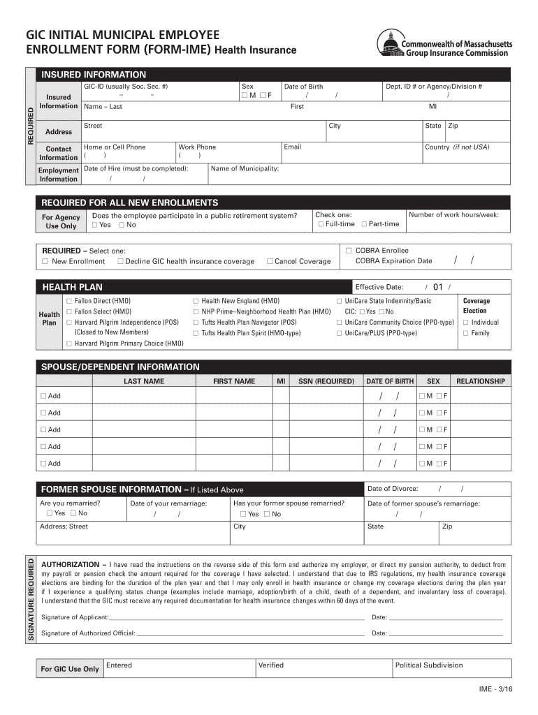 Fillable Online Initial Enrollment Form for Active Employees Fax Email Print - pdfFiller