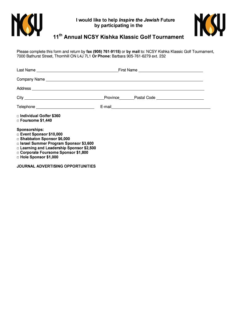 Fillable Online Golf Printable Registration Form Mar 2doc Fax Email ...