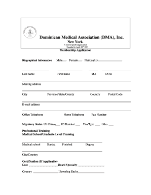 Fillable Online LOGO Dominican Medical Association DMA Inc Fax Email ...