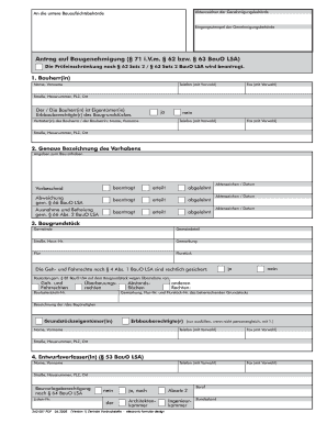 Fillable Online ballenstedt Antrag auf Baugenehmigung ( 62 bzw. 63 BauO ...