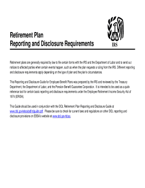 Fillable Online Retirement Plan Reporting and Disclosure - Form 5500 ...