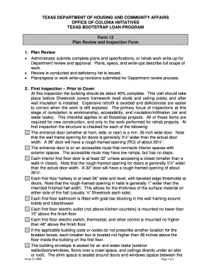 Fillable Online tdhca state tx Form 12 HQS Inspection Report Fax Email ...
