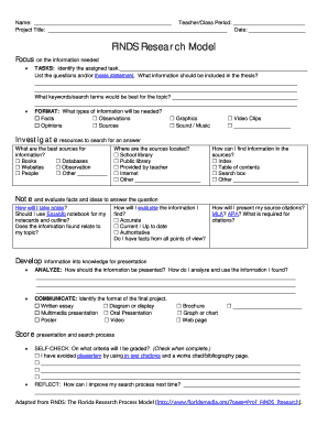 Fillable Online FINDS Research Organizer - BHS Library Cyber Center Fax ...