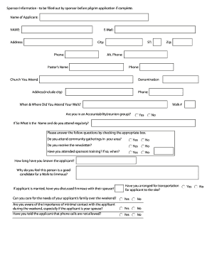 Fillable Online sunriseemmaus NAME - SUNRISE EMMAUS COMMUNITY Fax Email Print - pdfFiller