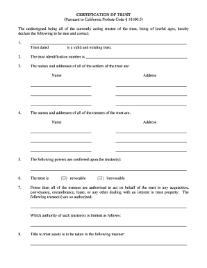 Fillable Online (Pursuant to California Probate Code 18100 Fax Email ...