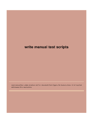 Fillable Online Write manual test scripts - Getdocumentationcom Fax ...