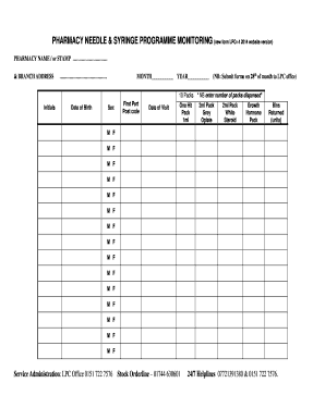 Fillable Online liverpool-lpc org PHARMACY NEEDLE amp SYRINGE PROGRAMME ...