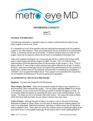 Fillable Online Informed Consent Intacs-Keratoconus - METRO EYE MD Fax ...