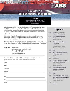 Fillable Online eagle Ballast Water Management - ABS - eagle Fax Email Print - pdfFiller