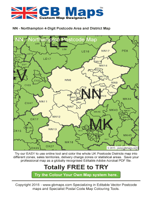 Fillable Online Nn-northampton-postcode-district-map Fax Email Print ...