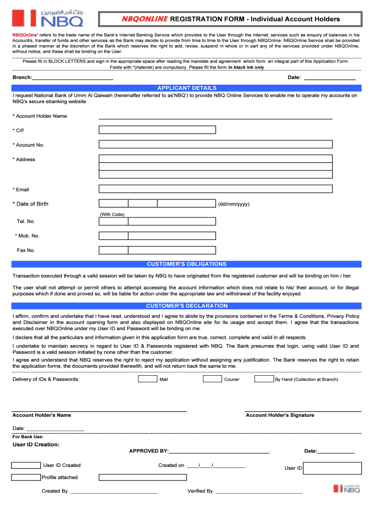 Fillable Online nbq RetailebankingtemplateFinalGM Arabic Khuloodxls Fax ...