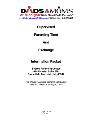 Fillable Online Supervised Parenting Time And Exchange Information ...