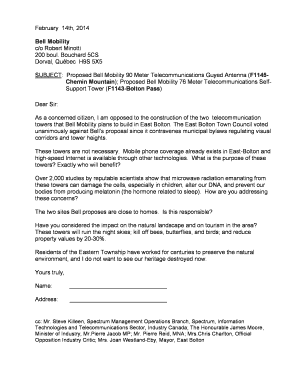 Fillable Online thecelltowers Sample Letter and CoordinatesEnglishdoc ...