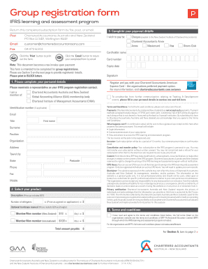 Fillable Online Group registration bformb - Nzica Fax Email Print - pdfFiller