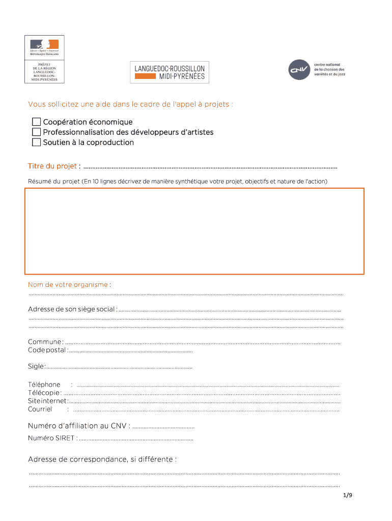 Fillable Online cnv FormulaireAAPpoitoucharentes2015doc Fax Email Print ...
