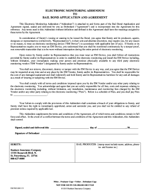 Fillable Online BAIL BOND APPLICATION - Sunset Bail Bonds Fax Email ...