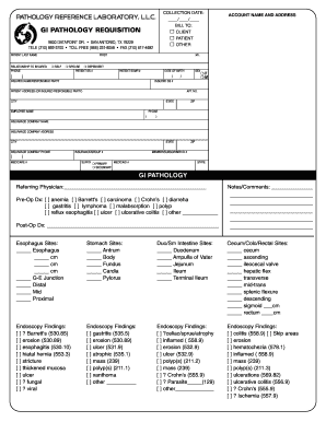 Fillable Online GI Pathology Requisition - Pathology Reference Laboratory Fax Email Print ...