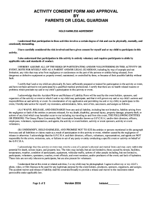 Fillable Online grassyplainshall ACTIVITY CONSENT FORM AND APPROVAL BY ...