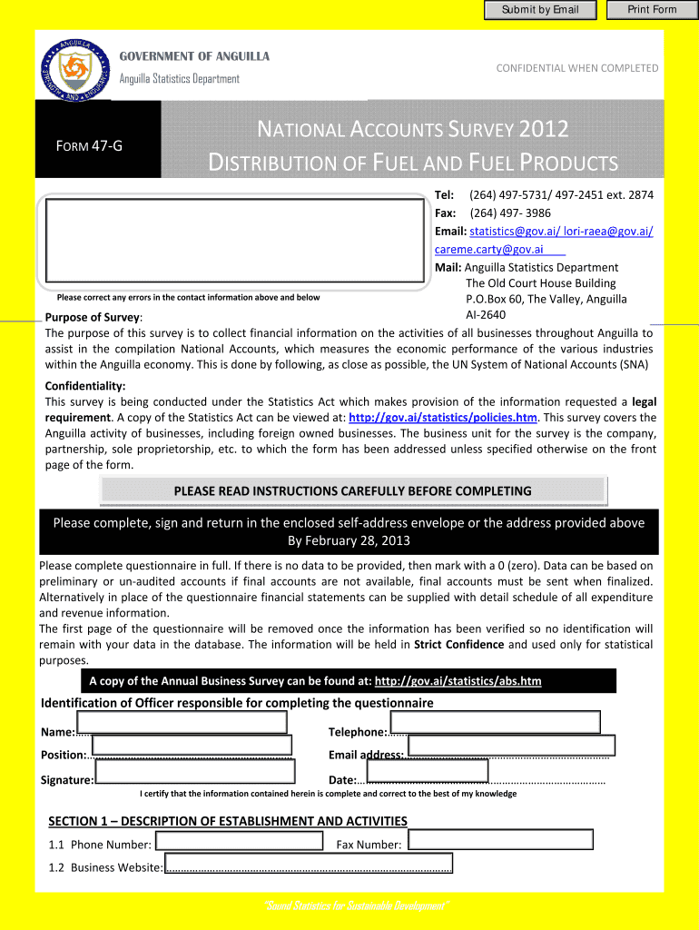 Fillable Online gov AXA NA Form 47-G - Distribution of Fuel and Fuel ...