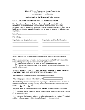 Fillable Online release auth.doc Fax Email Print - pdfFiller