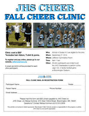 Fillable Online jeffersoncheer 2014 Cheer Clinic Flyer - JeffersonCheer ...