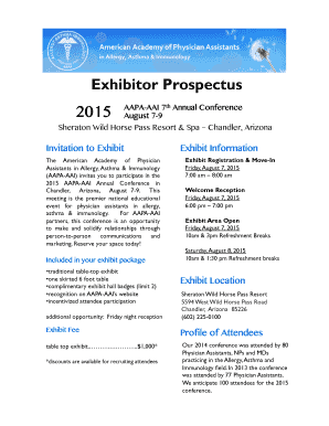 Fillable Online Exhibitor Prospectus - baapab-baaibbcomb Fax Email Print - pdfFiller