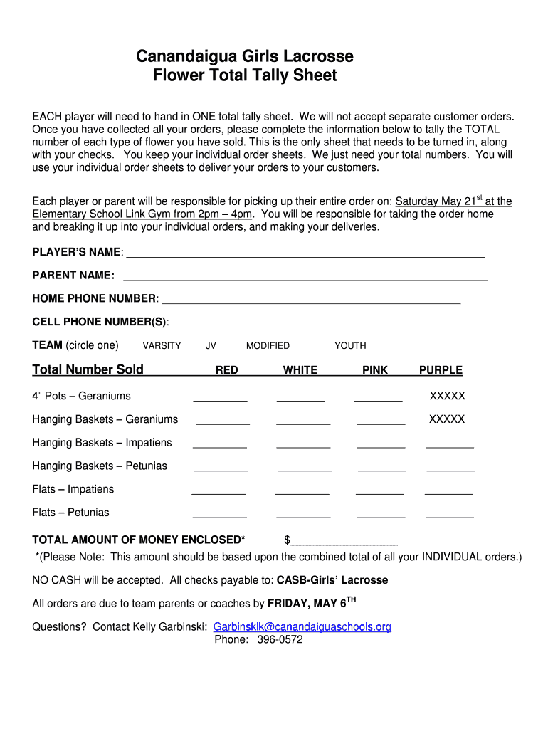 Fillable Online calacrosse Template for game tally sheet manuals ...