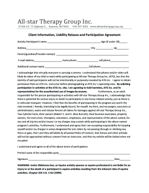 Fillable Online allstartherapygroup Allstar Therapy Group Inc ...