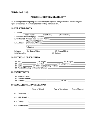 Fillable Online axiomlearning Personal History Statement - HCMI ...