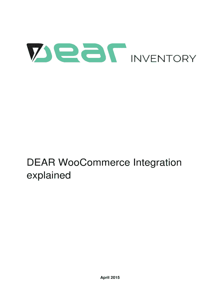 Fillable Online DEAR WooCommerce Integration Fax Email Print - pdfFiller