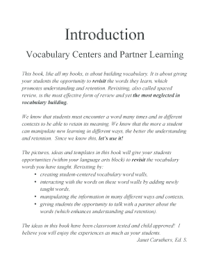 Fillable Online Introduction - bmakereadingfirstbbcomb Fax Email Print ...