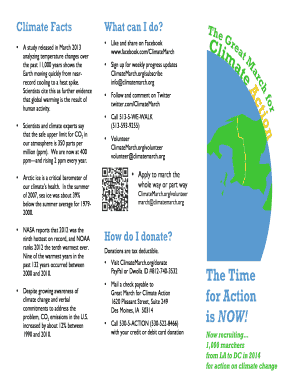 Fillable Online climatemarch Tri-fold brochure (8.5 11) Color - Climate ...