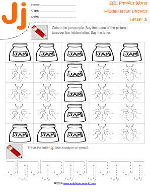 Fillable Online Name: Class: ESL Phonics World Hidden letter phonics ...