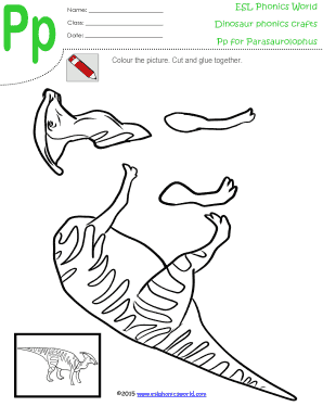 Fillable Online ESL Phonics World Dinosaur phonics crafts Pp for ...