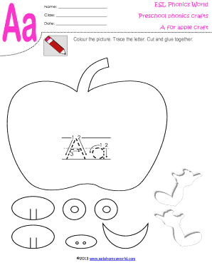 Fillable Online A-apple worksheet 1.pdf - ESL Phonics World Fax Email ...